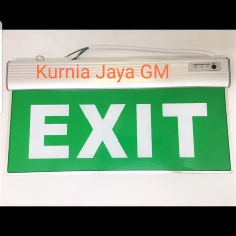 Jual Lampu Emergency Exit Acrilic LED Lampu Darurat EXIT LED SINAR HIJAU Jakarta Barat