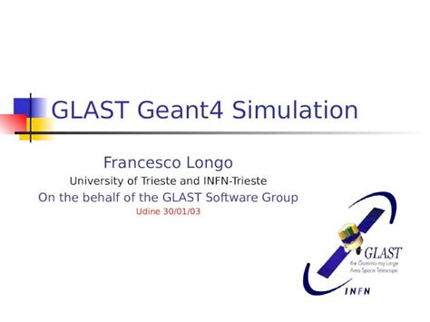Ppt Glast Geant4 Simulation Dokumentips