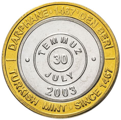 Турция 1000000 лир (lira) 2003 "535 лет Стамбульскому монетному двору ...