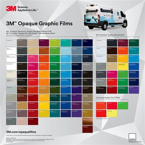 3m™ Opaque Graphic Film Digital Color Card