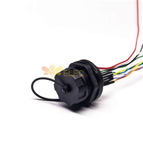 USB IP Connector USB Type B Female Panel Lock IP Waterproof Socket With USB Connector