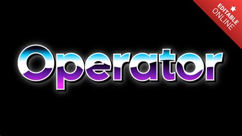 Operator Text Effect Generator
