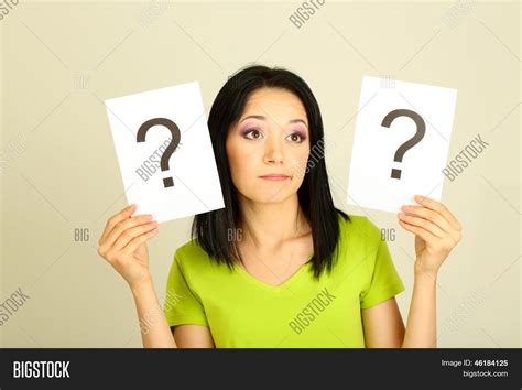 Woman Question Marks Image Photo Free Trial Bigstock