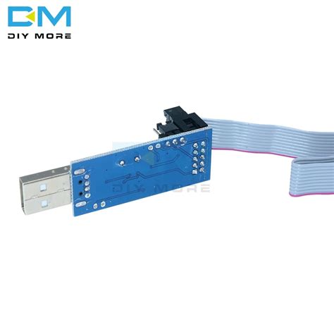 usbasp usbisp avr programmer 10 6 pin usb cable isp asp atmega8