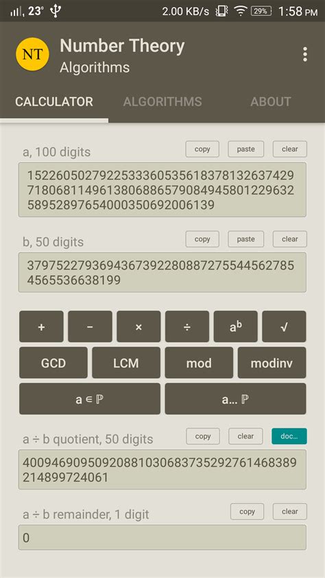 Number Theory Algorithms