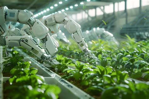 Premium Photo Robotic Pruning Hydroponic Farming Automated
