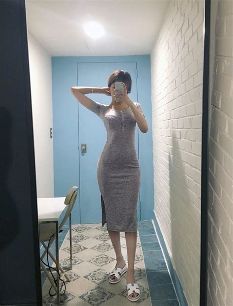 골지 원피스녀 보기조아