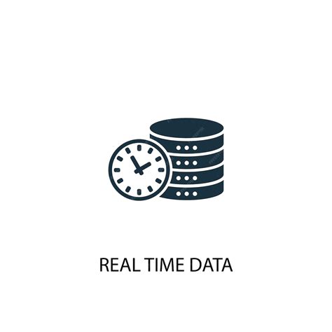 Premium Vector Real Time Data Icon Simple Element Illustration Real Time Data Symbol Design
