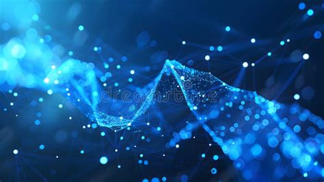 Abstract Blue Low Poly Glowing Connection Lines Stock Illustration Illustration Of Grading