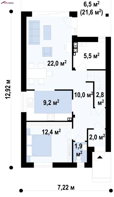 Дом с южным фасадом планировка 91 фото