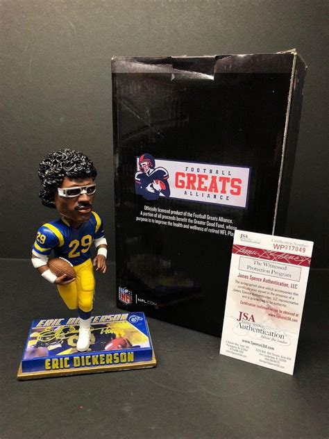 Eric Dickerson Signed Los Angeles Rams Football Bobblehead Hof 99
