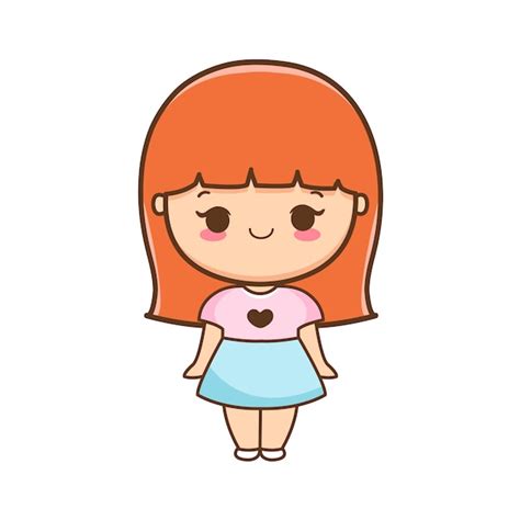 Premium Vector Cartoon Cute Girl Illustration Premium Vector