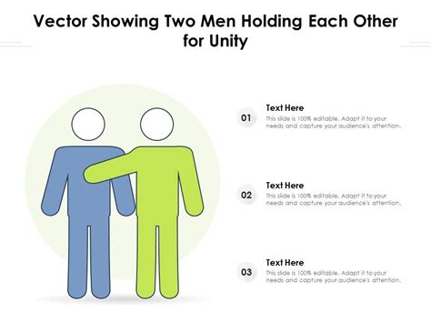 vector showing two men holding each other for unity ppt powerpoint