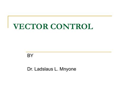Vector Control Ppt T