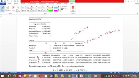 Multiple Linear Regression Part 3 Using Microsoft Excel Youtube