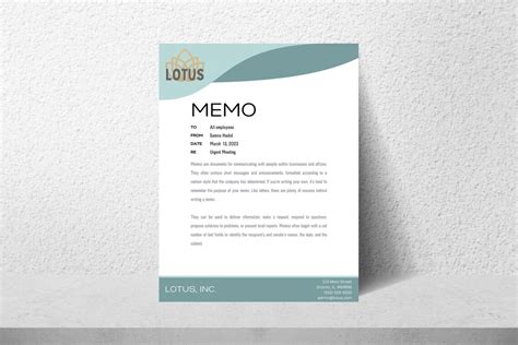 Editable Memo Template Etsy