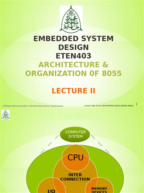 Lect 2 Eten403 Microcontroller And Embedded System Applications Pdf Central Processing Unit