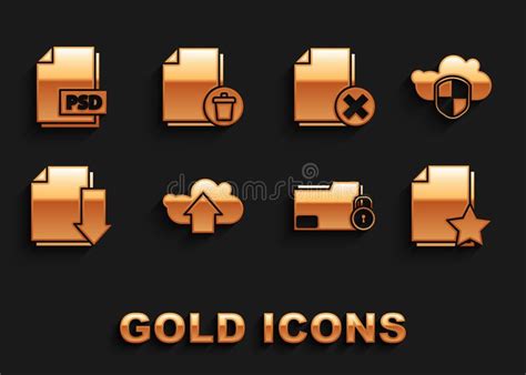 Set Cloud Upload And Shield Document With Star Folder Lock Download Delete File Document