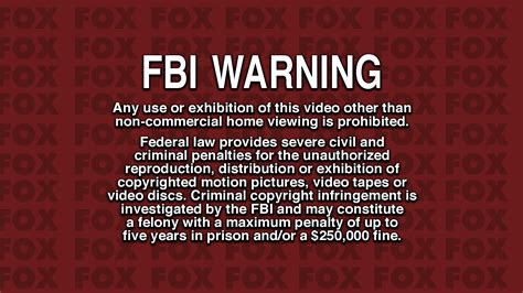 Tcfhe Fbi Warning Screen D Vhs Variant Remake By Liamandnico On