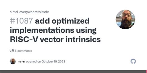 Add Optimized Implementations Using Risc V Vector Intrinsics · Issue 1087 · Simd Everywhere