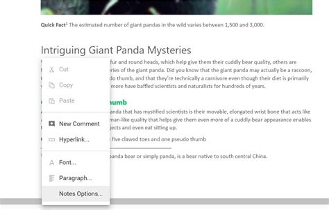 notes in ej2 typescript document editor control syncfusion