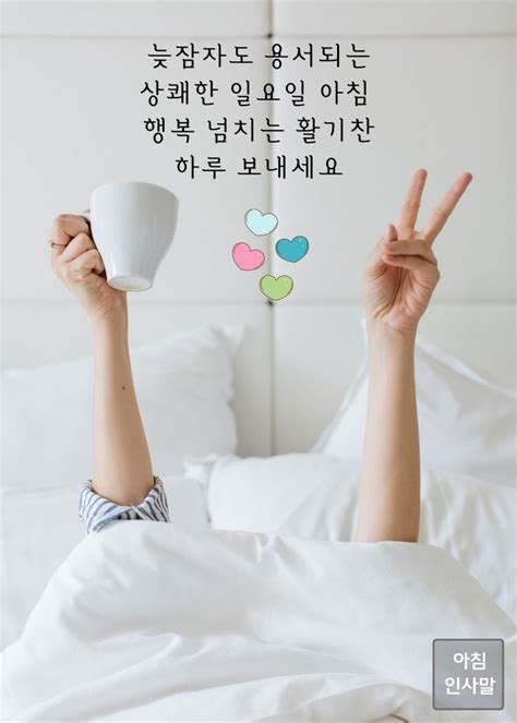상쾌한 일요일 아침 일요일 아침 좋은 아침 인사 아침