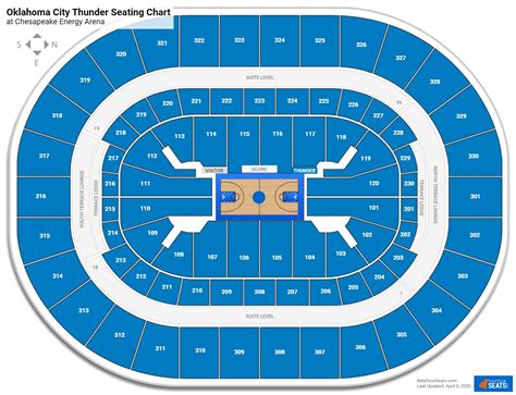Nba Thunder Seating Chart Oklahoma City Thunder Basketball Game At
