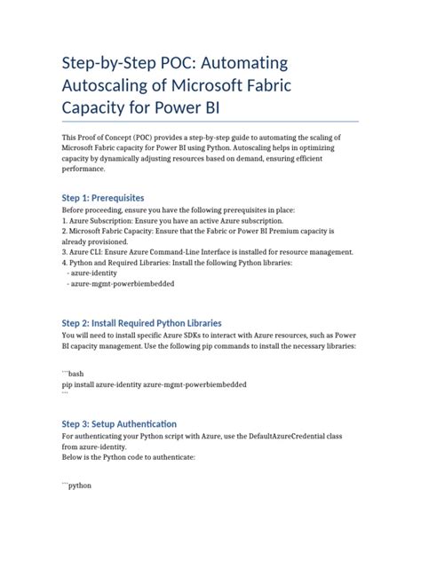 Poc Autoscaling Fabric Powerbi Pdf Python Programming Language