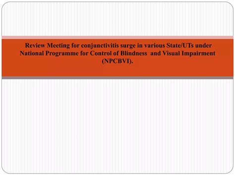 Conjunctivitis Presentation 2 Pptx