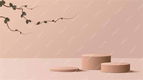 Podium Marron Afficher Une Scène Daffichage De Produit De Fond Minimal