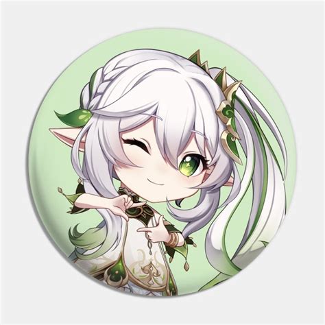Nahida Kusanali Chibi Dendro Archon Genshin Impact Nahida Pin Teepublic