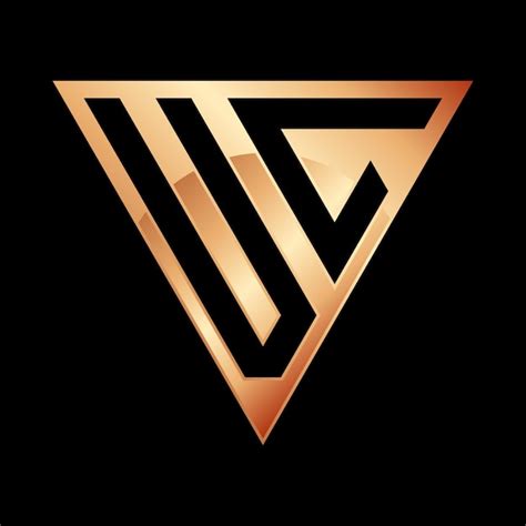 Premium Vector Monogram Vc Logo Triangle Shape Design