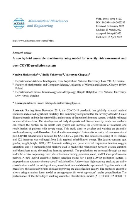 Pdf A New Hybrid Ensemble Machine Learning Model For Severity Risk