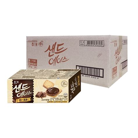 [더반] 해태제과 샌드에이스 찐 초코68g X 24곽 1박스 홈플러스 택배배송