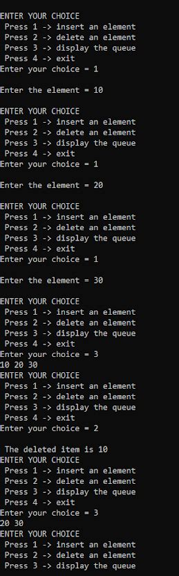 Implementation Of Circular Queue Operations Like Enqueue Dequeue