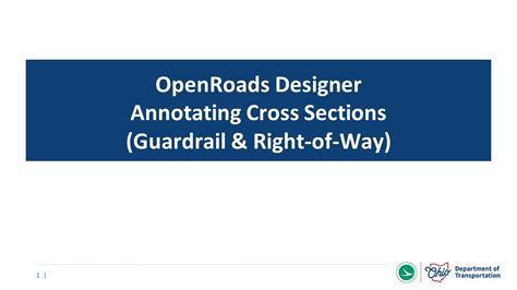 Openroads Designer Annotating Cross Sections Guardrail And Right Of Way Youtube