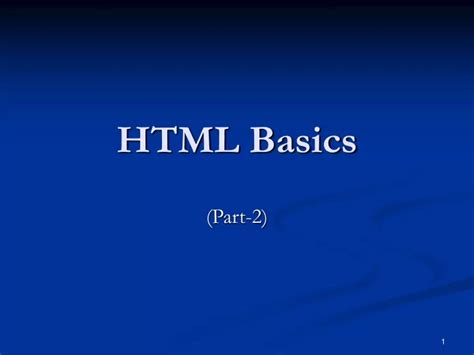 PPT HTML Basics PowerPoint Presentation Free Download ID