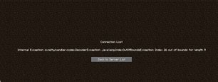 Index Out Of Bounds Java Edition Support Support Minecraft Forum Minecraft Forum