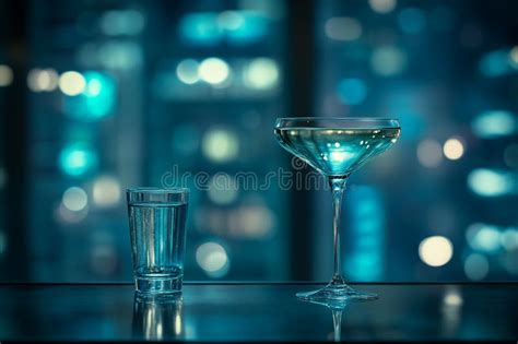 Zebra Striping And Damp Drinking Glasses With An Alcoholic Drink On A