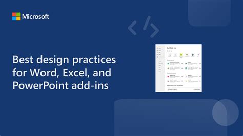 Best Practices For Designing Word Excel And Powerpoint Add Ins