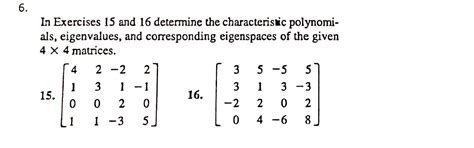 Solved In Exercises 15 And 16 Determine The Characteristic
