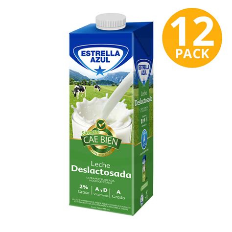 Leche Estrella Azul Deslactosada 2 Grasa 946 Ml Pack De 12
