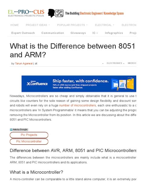 Difference Between Avr Arm 8051 And Pic Microcontrollers Pdf