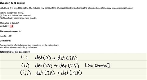 let a be a 3x3 invertible matrix the rref form of a is obtained by