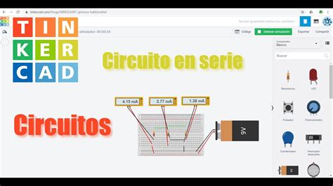 Simulador Electricidad Onlilne Tinkercad Crear Circuitos En Serie