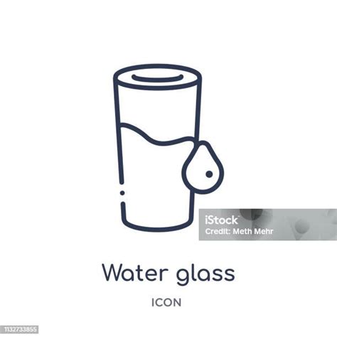음식 개요 컬렉션에서 선형 물 유리 아이콘입니다 얇은 라인 물 유리 아이콘 흰색 배경에 고립입니다 물 유리 유행 그림 공란에 대한 스톡 벡터 아트 및 기타 이미지 Istock
