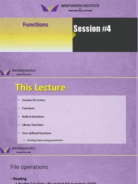 File Operations And Functions Pdf Parameter Computer Programming