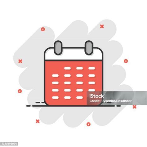 코믹 스타일의 캘린더 아이콘입니다 흰색 고립 된 배경에 의제 만화 벡터 그림 스케줄 플래너 스플래시 효과 비즈니스 개념 달력에 대한 스톡 벡터 아트 및 기타 이미지 Istock