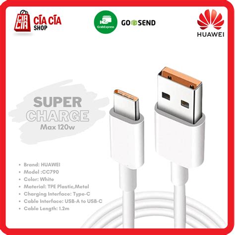 Promo Kabel Charger Huawei 6a Usb To Type C Supercharge Huawei Type C Mate 40 Pro P50 Nova 8i
