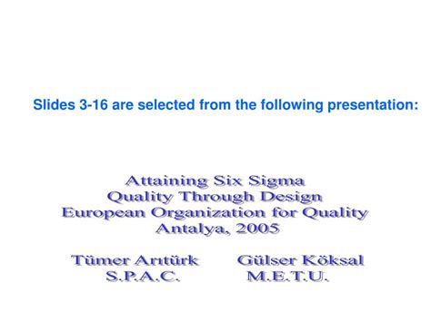 Ppt Design For Six Sigma And Robust Design Of Products And Processes For Quality Powerpoint